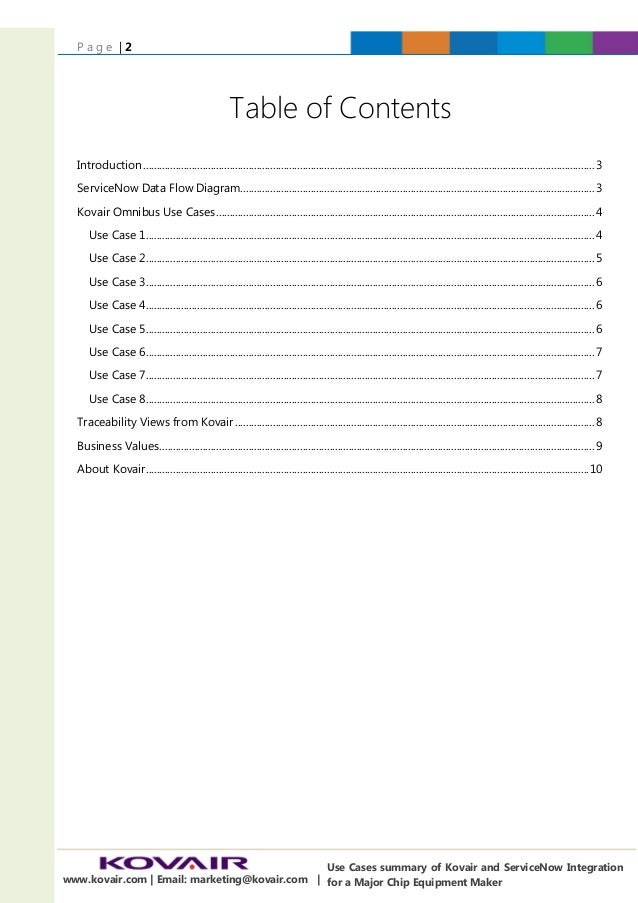 Use Cases Summary for Kovair and ServiceNow Integration - Case Study
