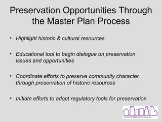 Planning & Historic Preservation: How Can Planners and Preservationists ...