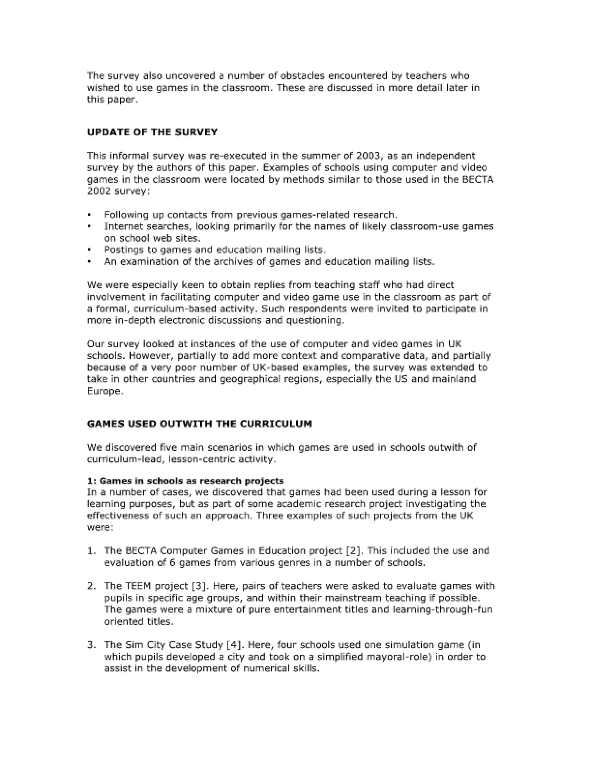 Use of Computer and Video Games in the Classroom | PDF