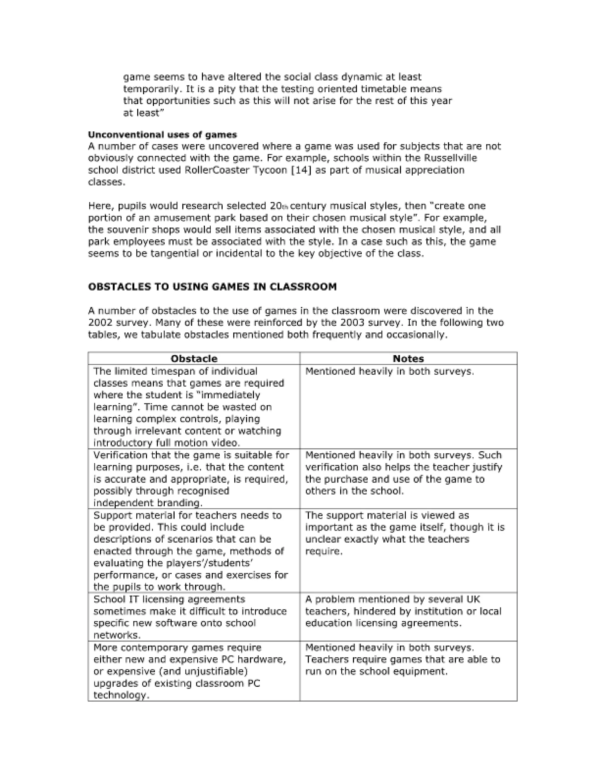 Use of Computer and Video Games in the Classroom | PDF