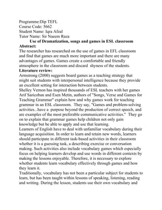Use of-games-in-esl-class- | DOC