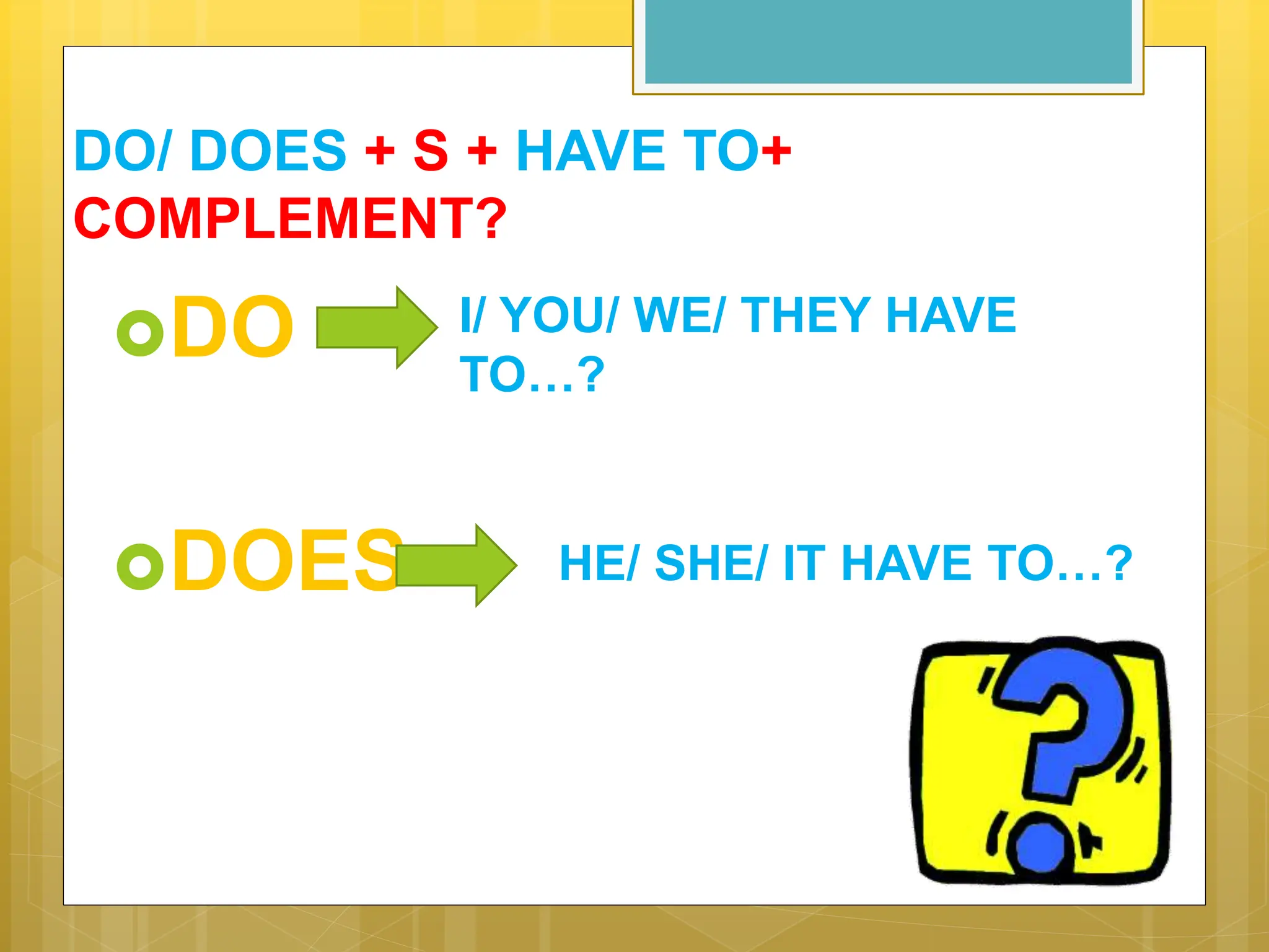 use-of-have-to-activities - an interactive presentation | PPT