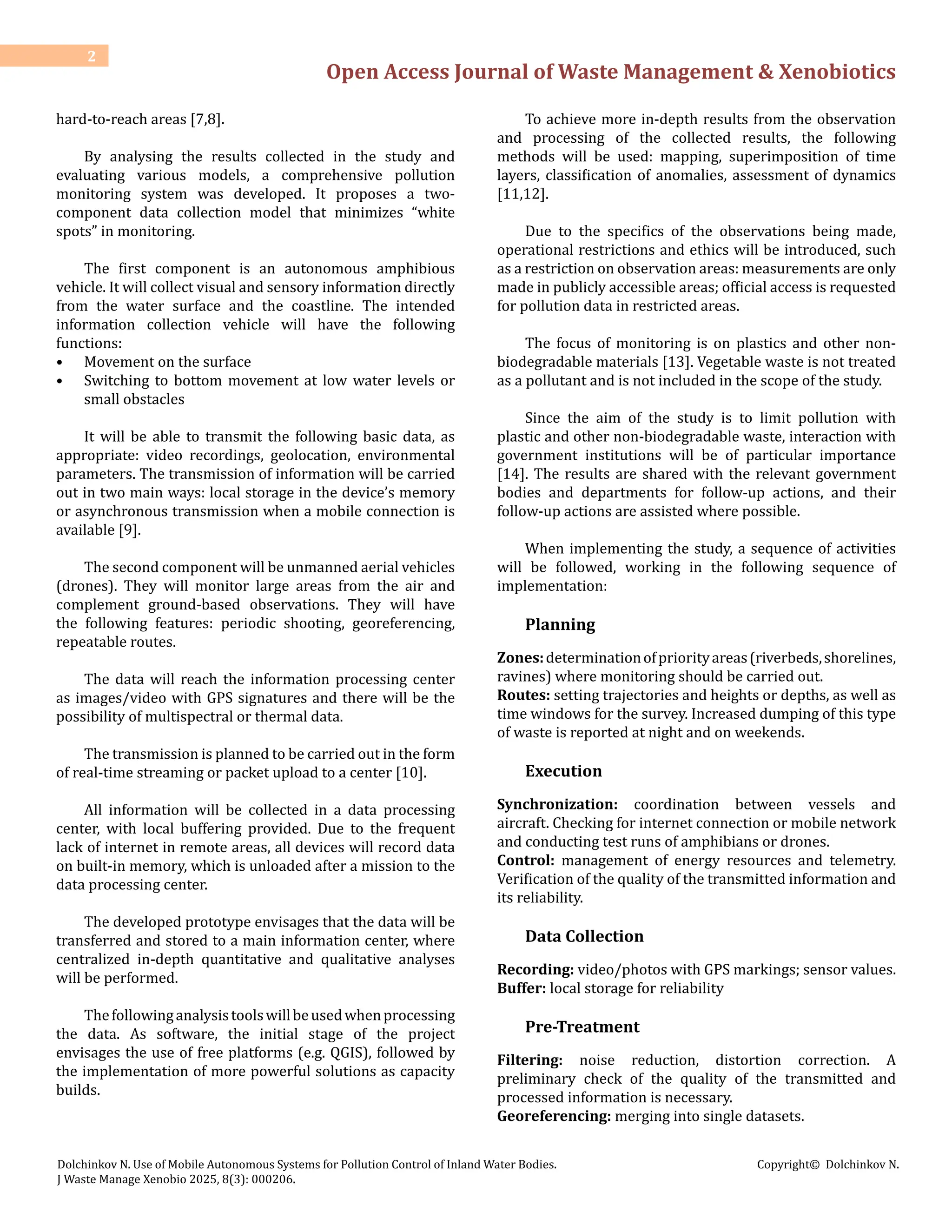 Use of Mobile Autonomous Systems for Pollution Control of Inland Water Bodies | PDF
