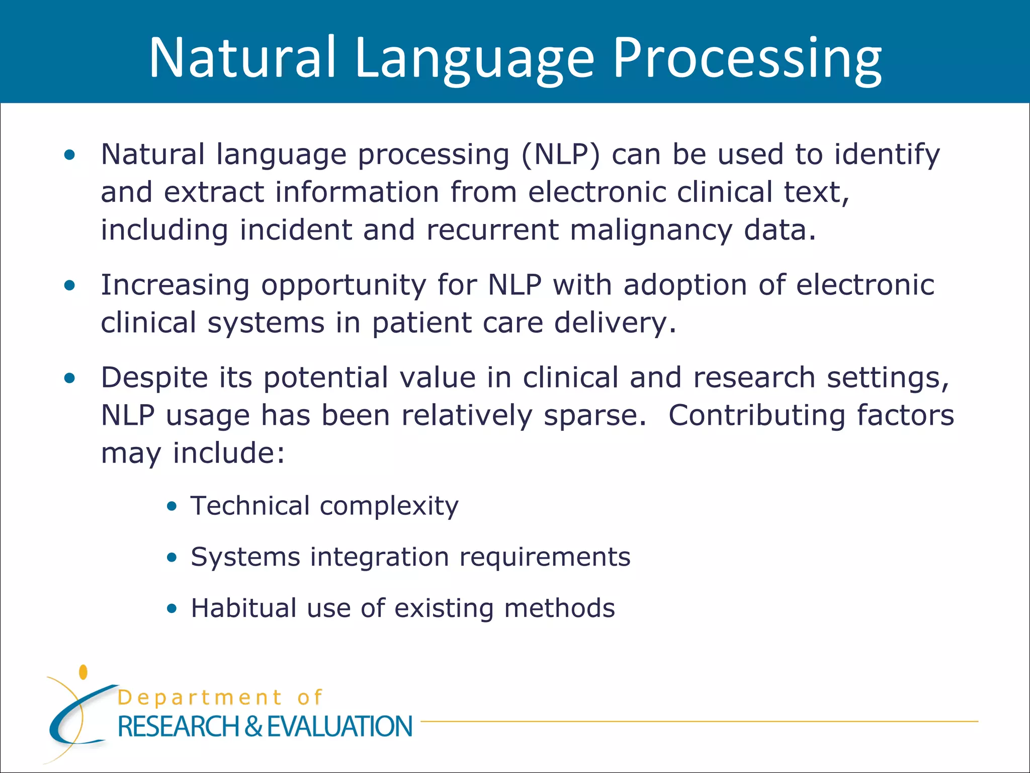 Use of SAS Based Natural Language Processing to Identify Incident and ...