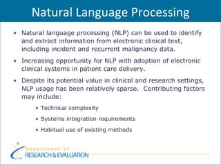 Use of SAS Based Natural Language Processing to Identify Incident and ...