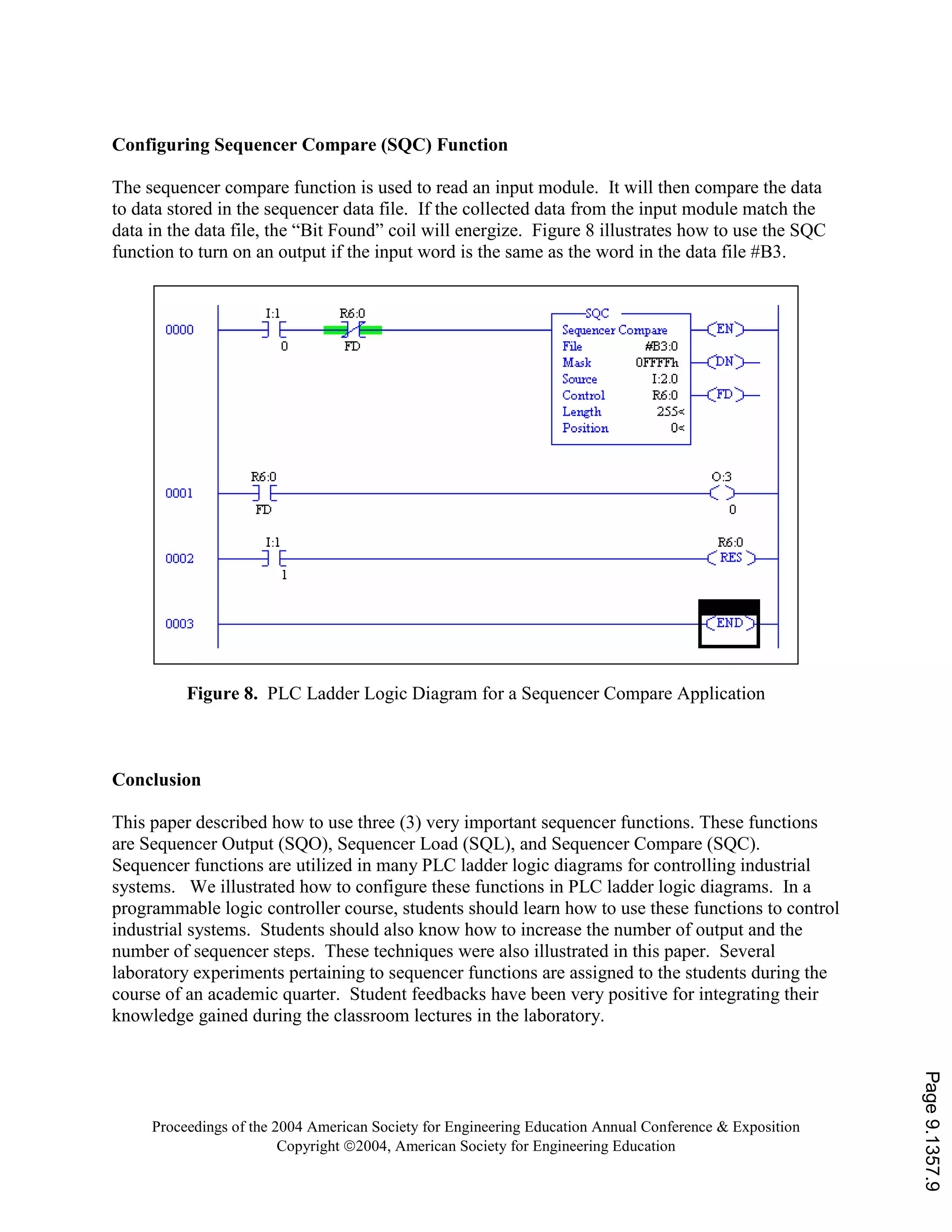 PLC: Uso de funciones de secuenciador SQO en control industrial | PDF
