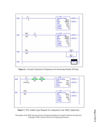 PLC: Uso de funciones de secuenciador SQO en control industrial | PDF ...
