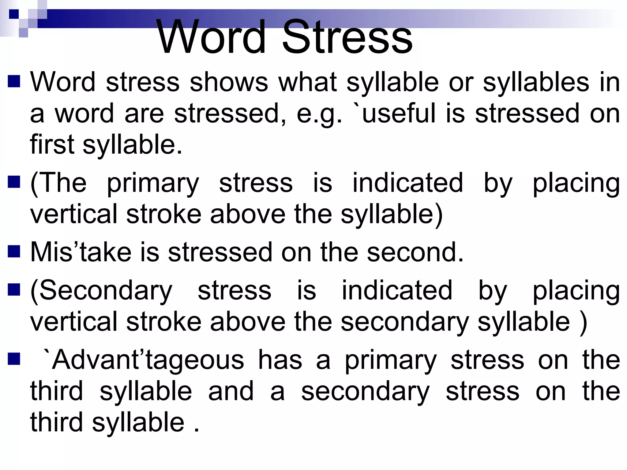 Use Of Stress And Intonation In Newspaper Headings | PPT