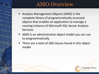 Use Amo To Customize Olap In Project Server | PPTX