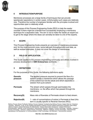 Use and Applications of Membranes | PDF