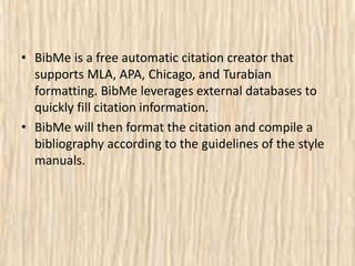 Use and different bibliographic citation application | PPTX ...