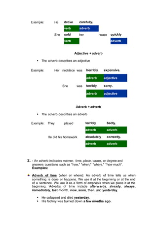 Use and form of adverb | DOCX
