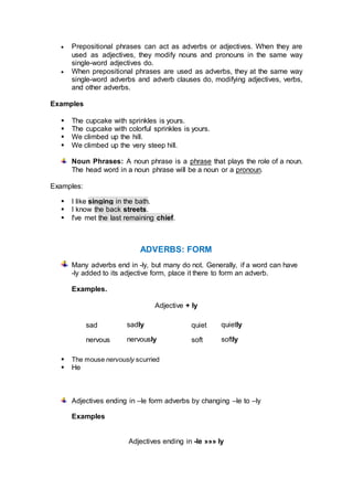 Use and form of adverb | DOCX