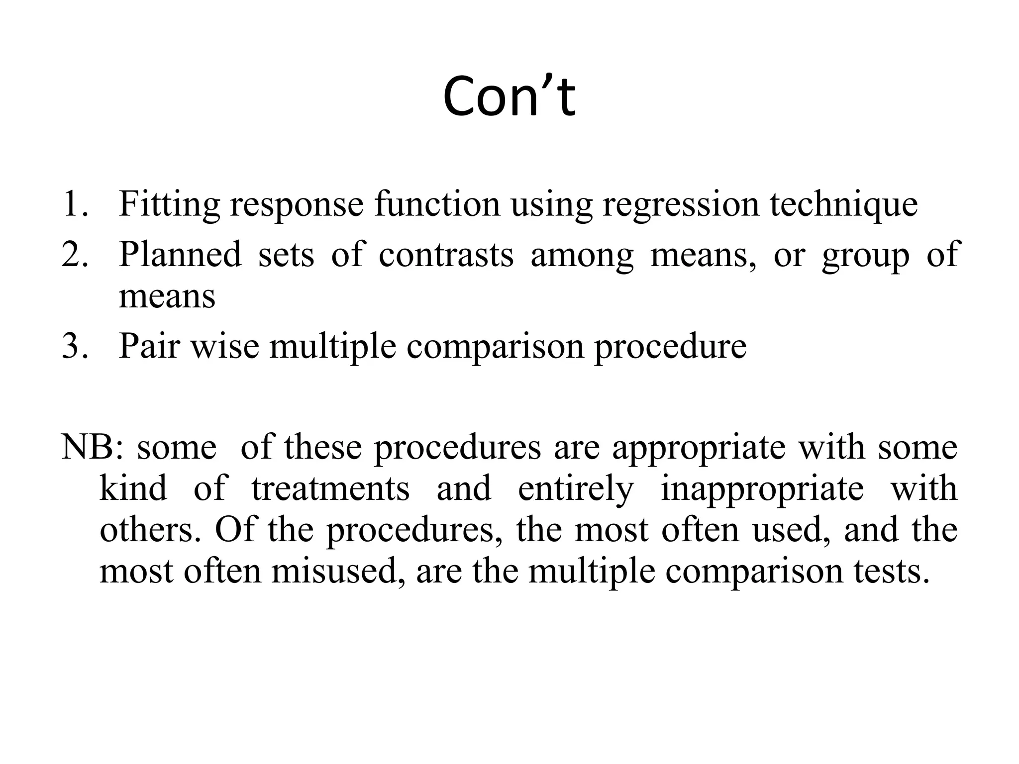 Use and misuse of multiple comparison procedure ppt by kenneth tembe oduor | PPT