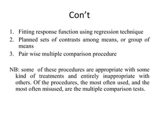 Use and misuse of multiple comparison procedure ppt by kenneth tembe oduor | PPT