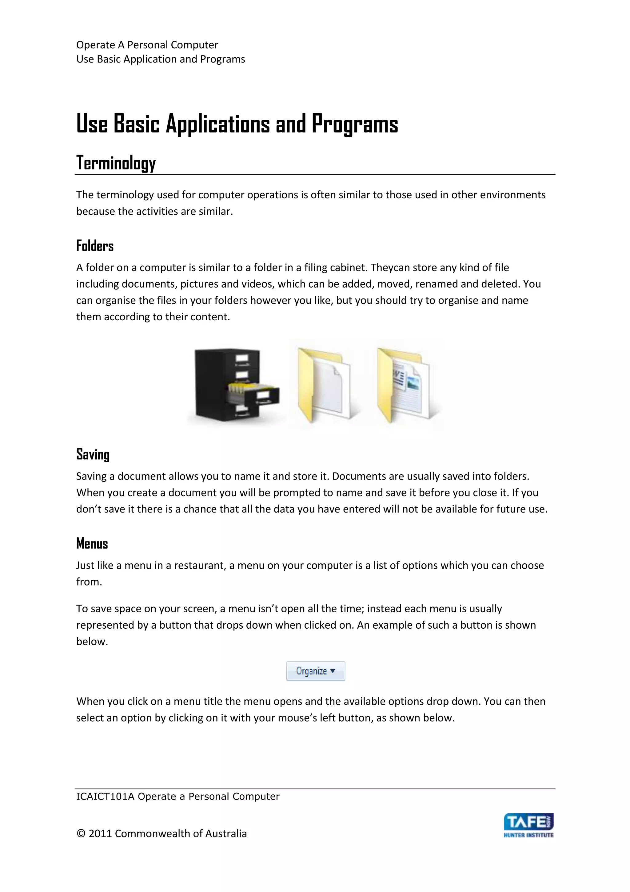 Use Basic Applications And Programs Pdf