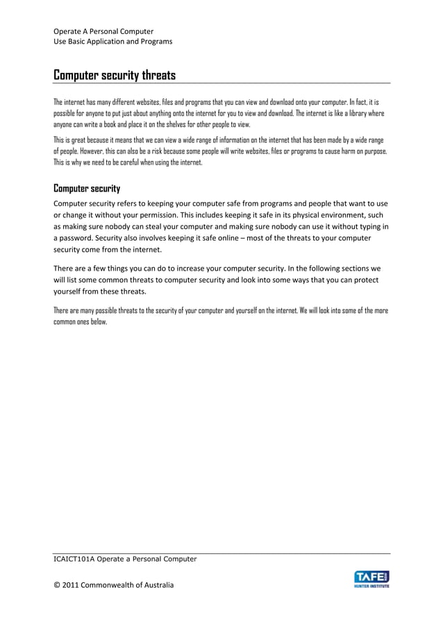 Use basic applications and programs | PDF