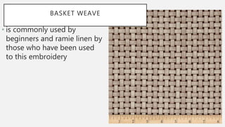 Use basic tools in embroidery | PPTX