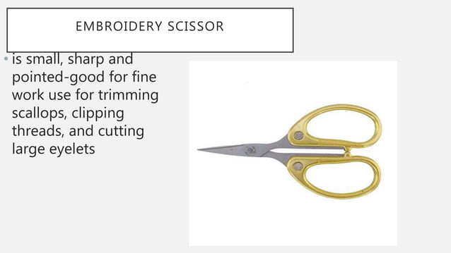Use basic tools in embroidery | PPTX