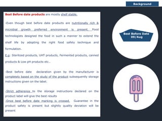 Use by date vs best before date | PPTX