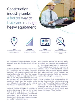 IoT changes the way construction equipment is tracked on the jobsite | PDF