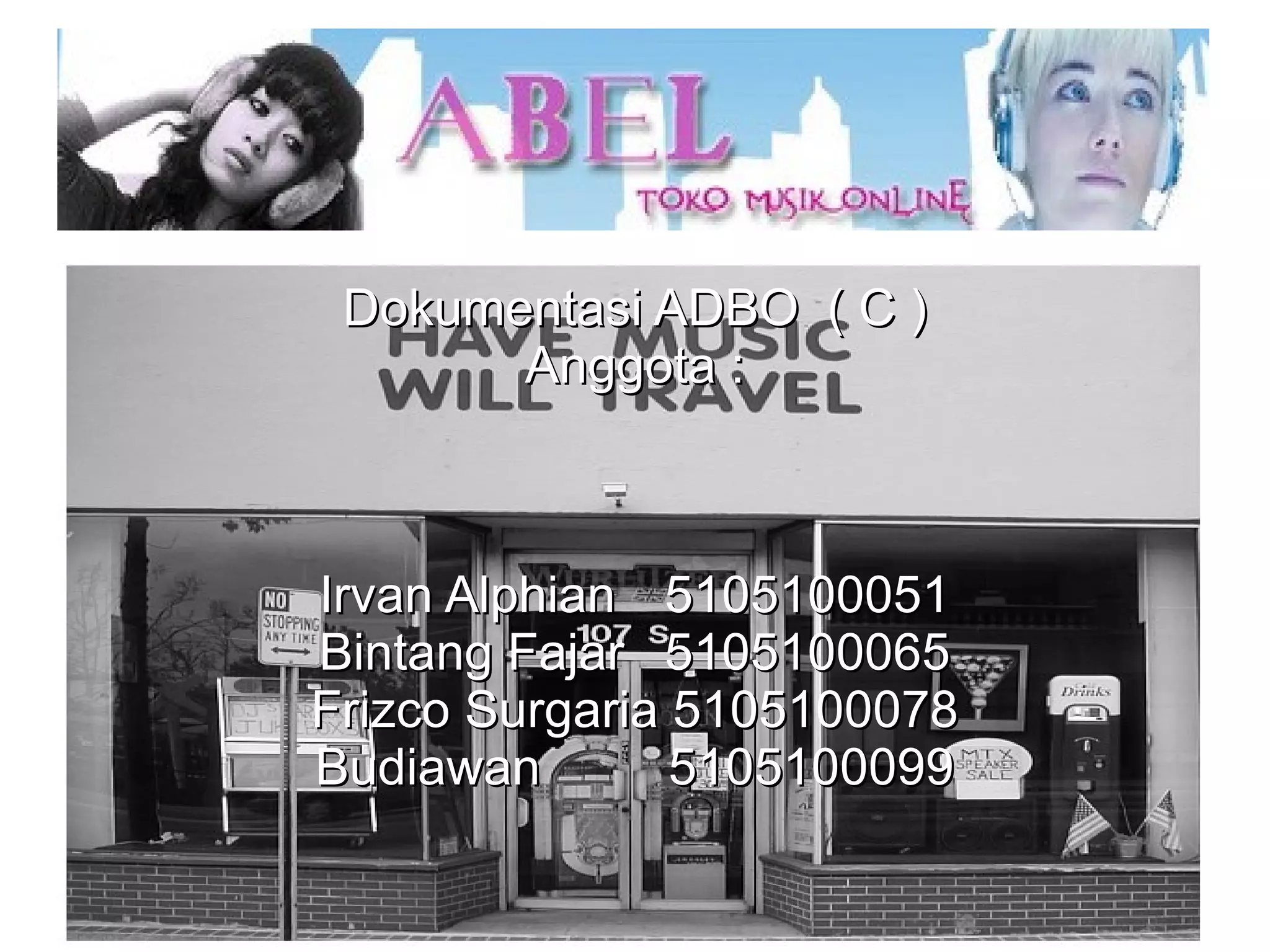 use case dan use case specification toko musik online | ODP