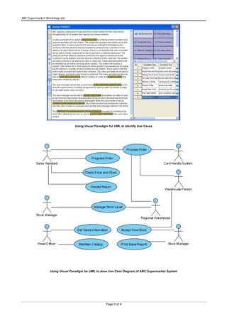 Use case diagram abc supermarket workshop | PDF