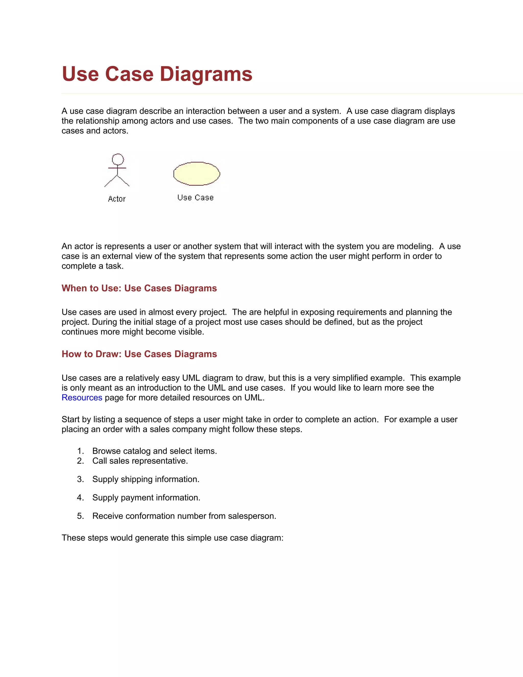 Use case diagrams | DOC