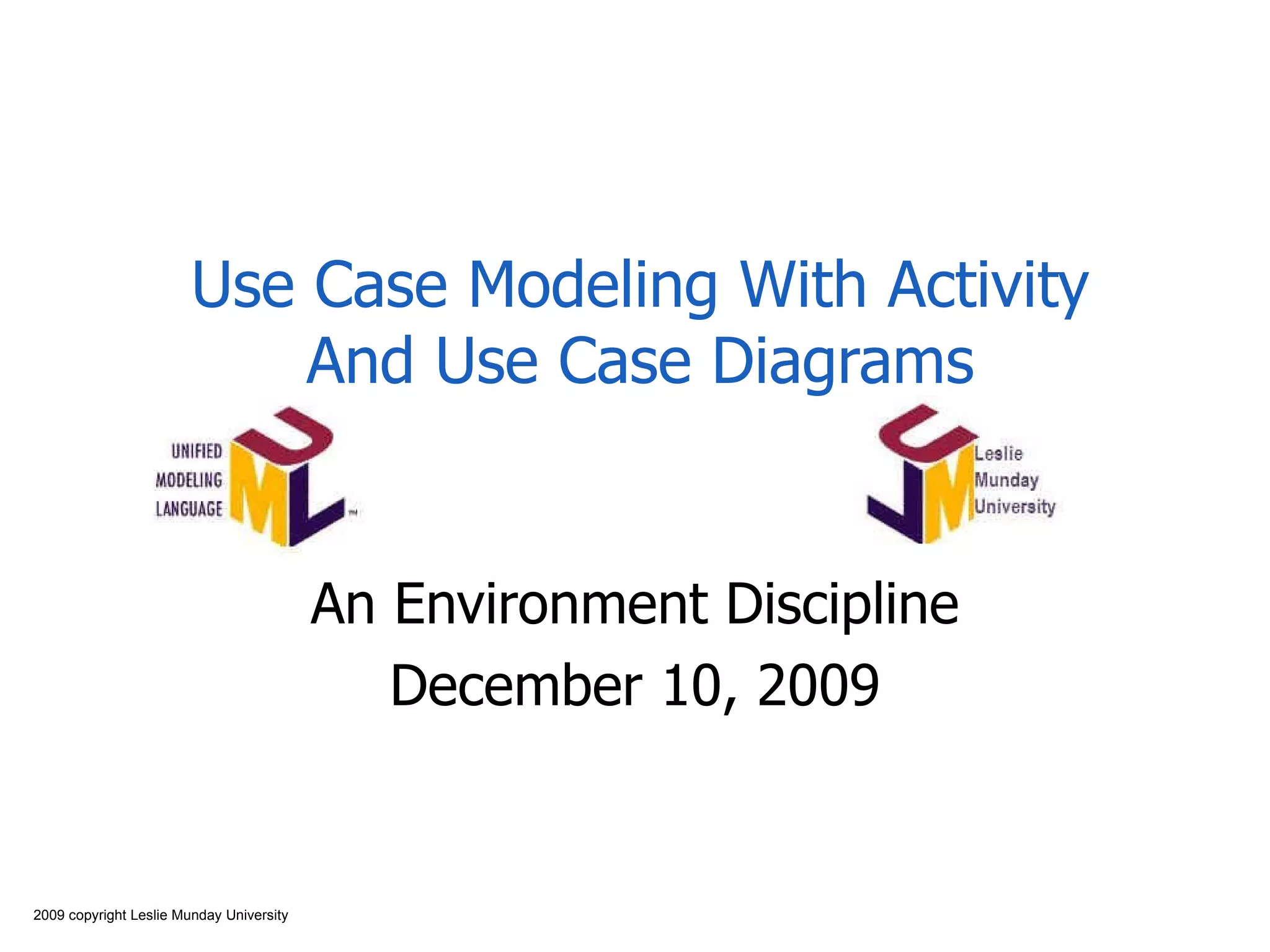 Use Case And Activity Diagrams Modeling Notation Ppt 2190