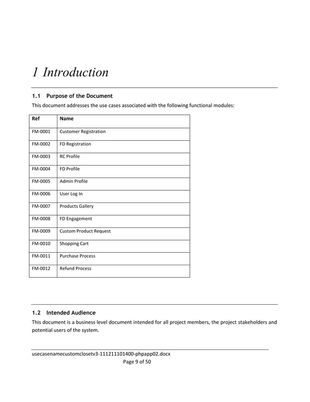Custom Closet Use Cases v3 | DOCX | Computing | Technology & Computing