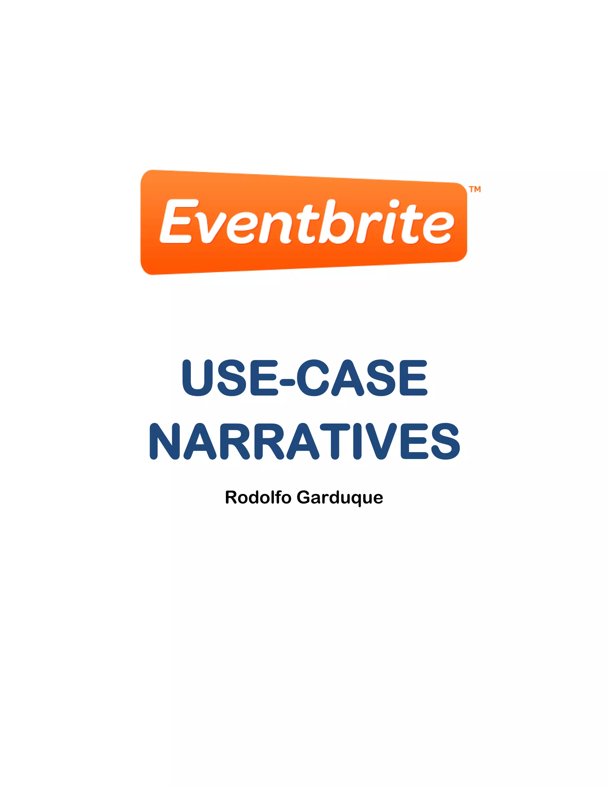 Use case narratives | PDF