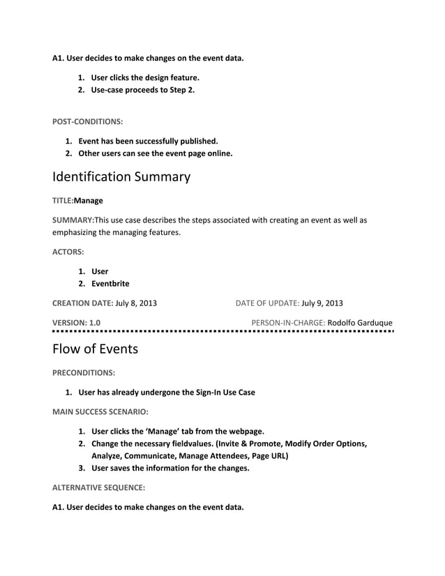 Use case narratives | DOCX