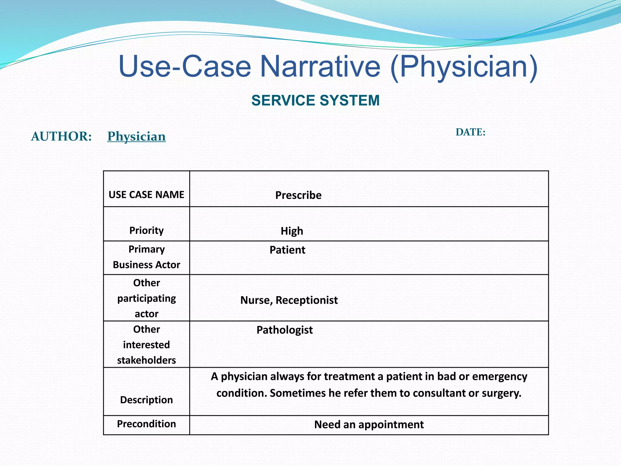 Use case of hospital managment system | PPTX
