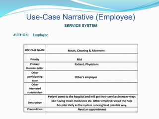 Use case of hospital managment system | PPTX