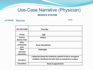 Use case of hospital managment system | PPTX