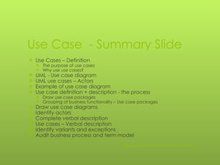 Usecase Presentation | PPT