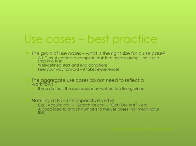 Usecase Presentation | PPT