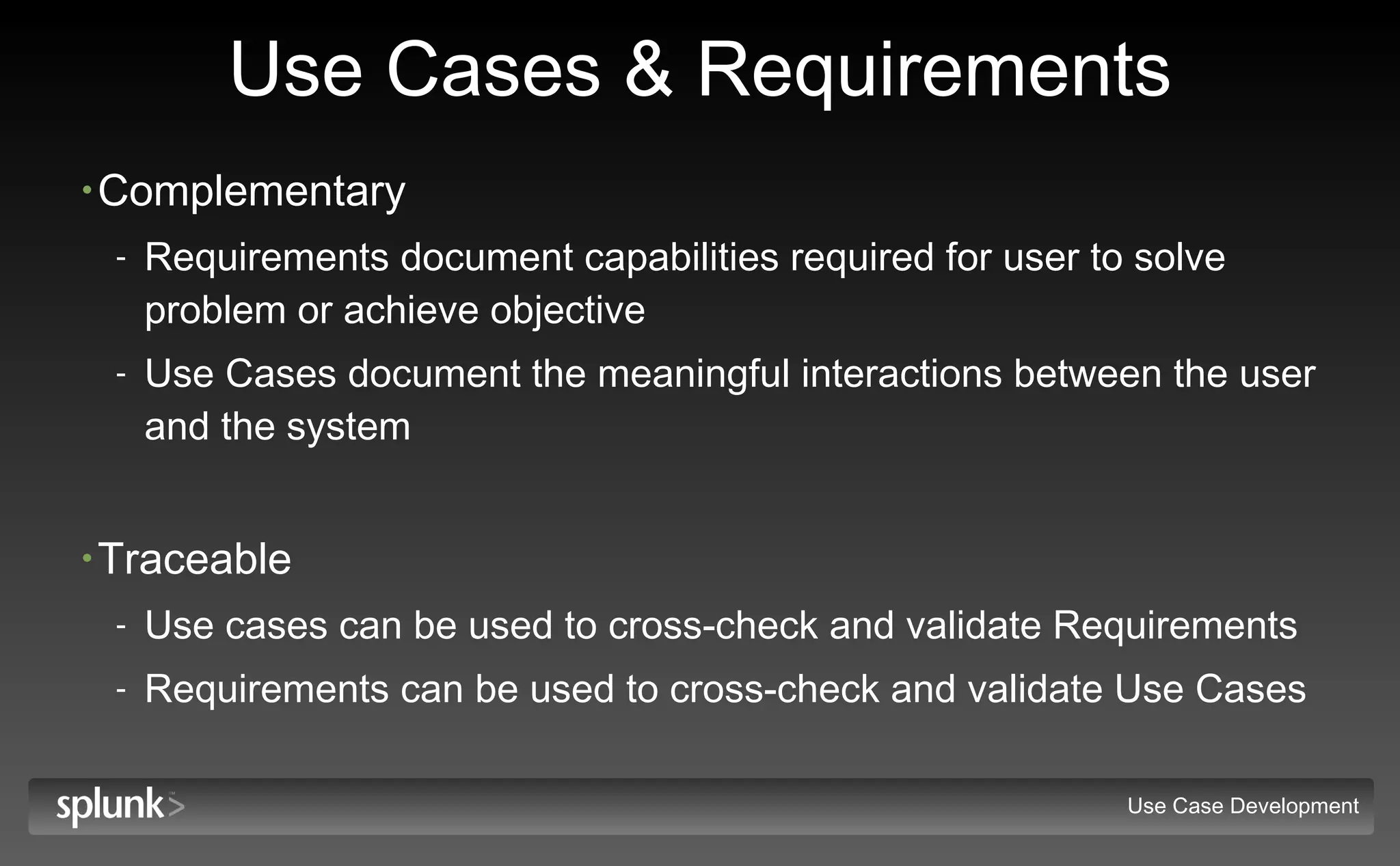 Splunk | Use Case Training | PPT