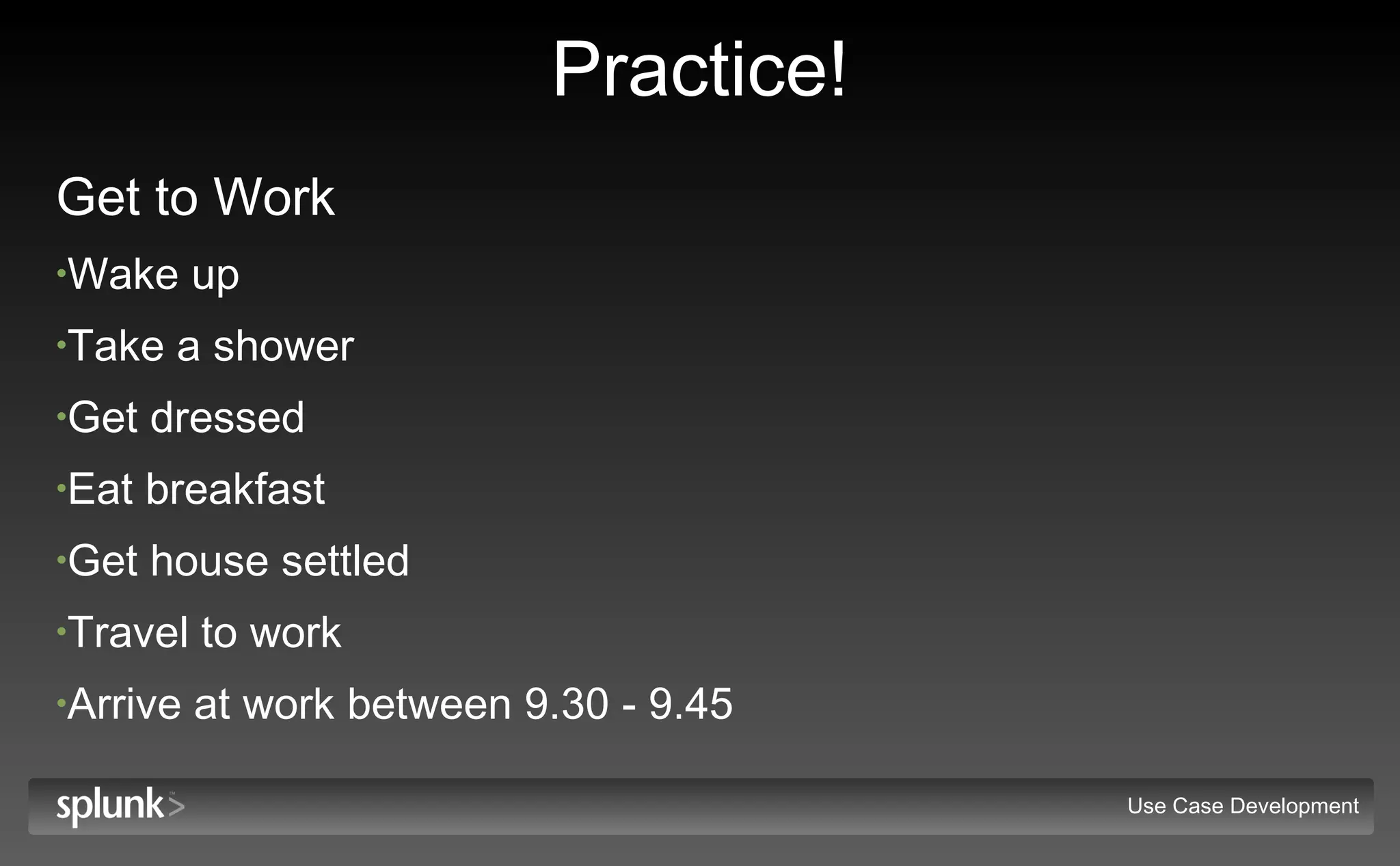 Splunk | Use Case Training | PPT