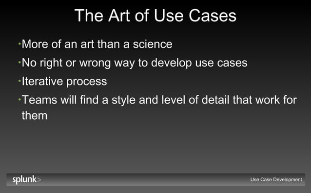 Splunk | Use Case Training | PPT