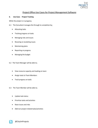 Use Cases for Project Management Software | DOC | Computer Software and ...