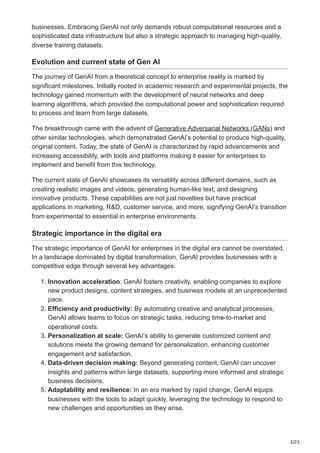 Generative AI for enterprises: Outlook, use cases, benefits, solutions ...