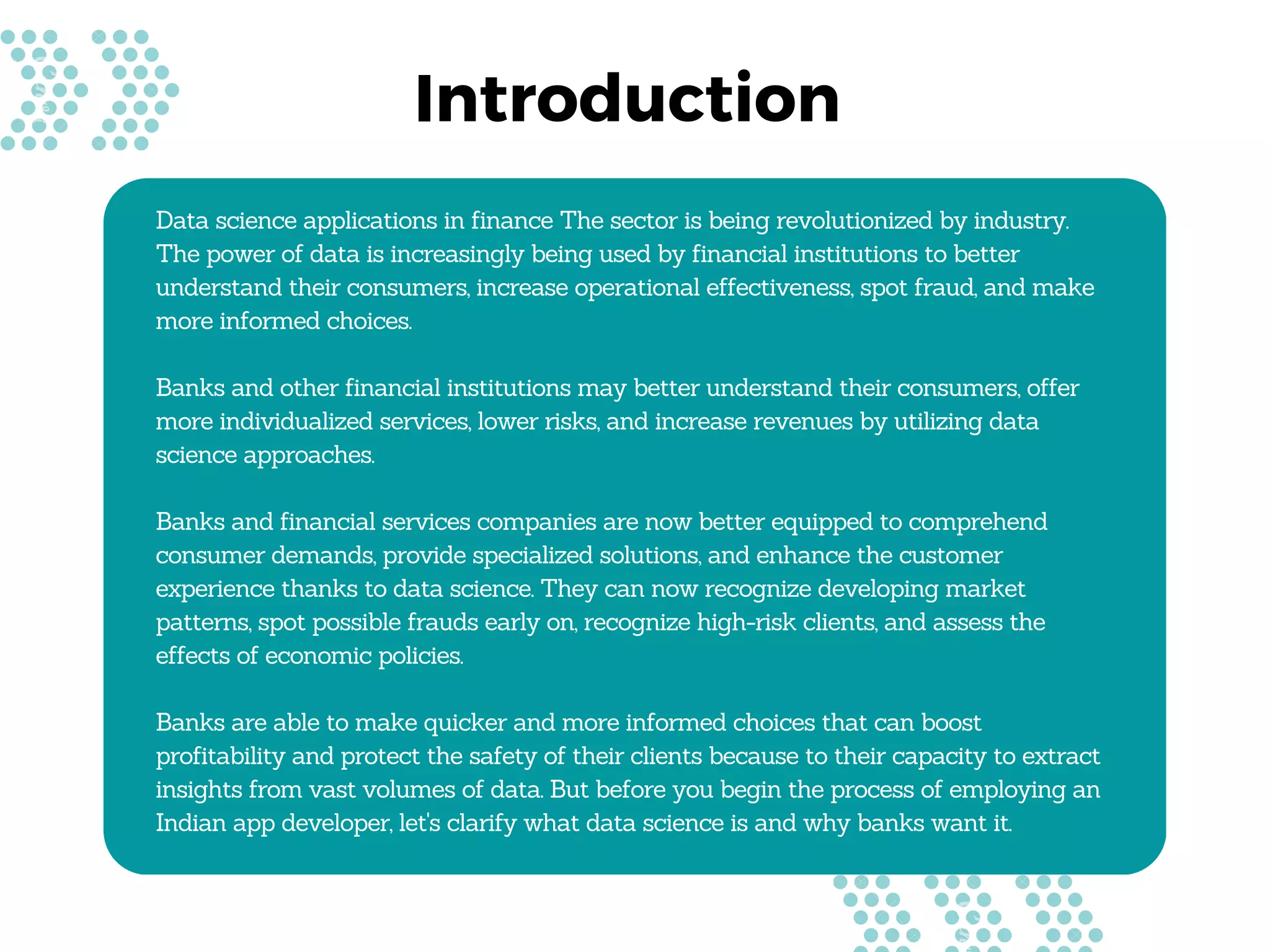 Data Science Use Cases In The Banking And Finance Sector Ppt