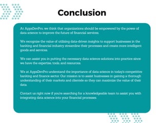 Data Science Use Cases in The Banking and Finance Sector | PDF