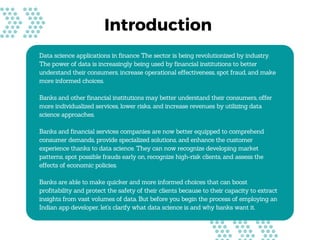 Data Science Use Cases in The Banking and Finance Sector | PDF