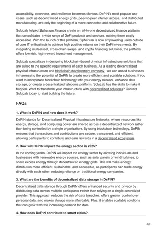 Top 10 Use Cases of DePIN in 2025 - SoluLab | PDF