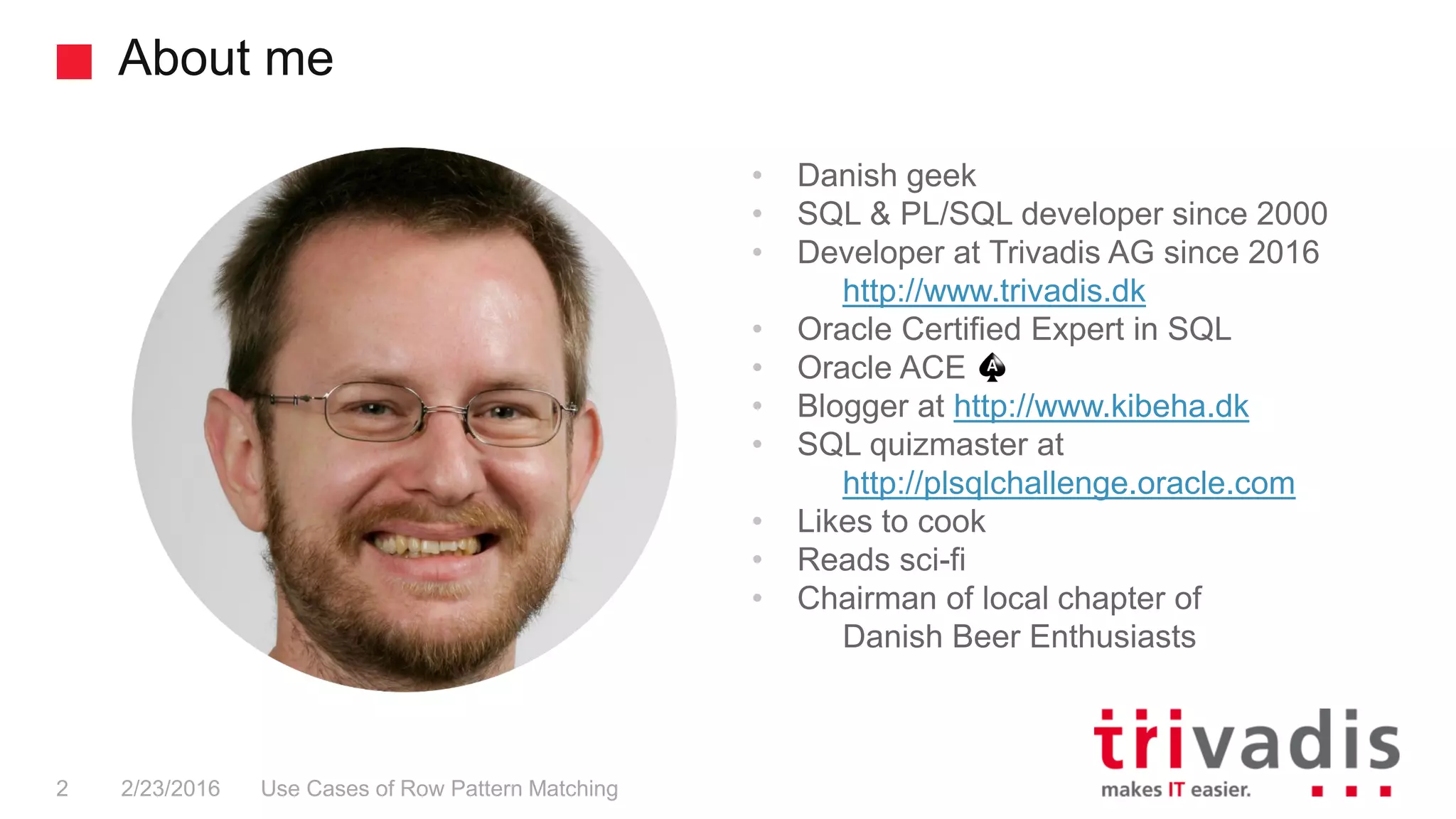 Use Cases Of Row Pattern Matching In Oracle 12c Ppt