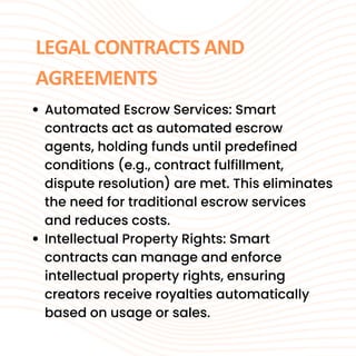 Use Cases of Smart Contracts Decentralized Finance (DeFi) | PDF