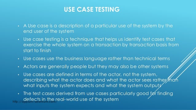 Use case testing