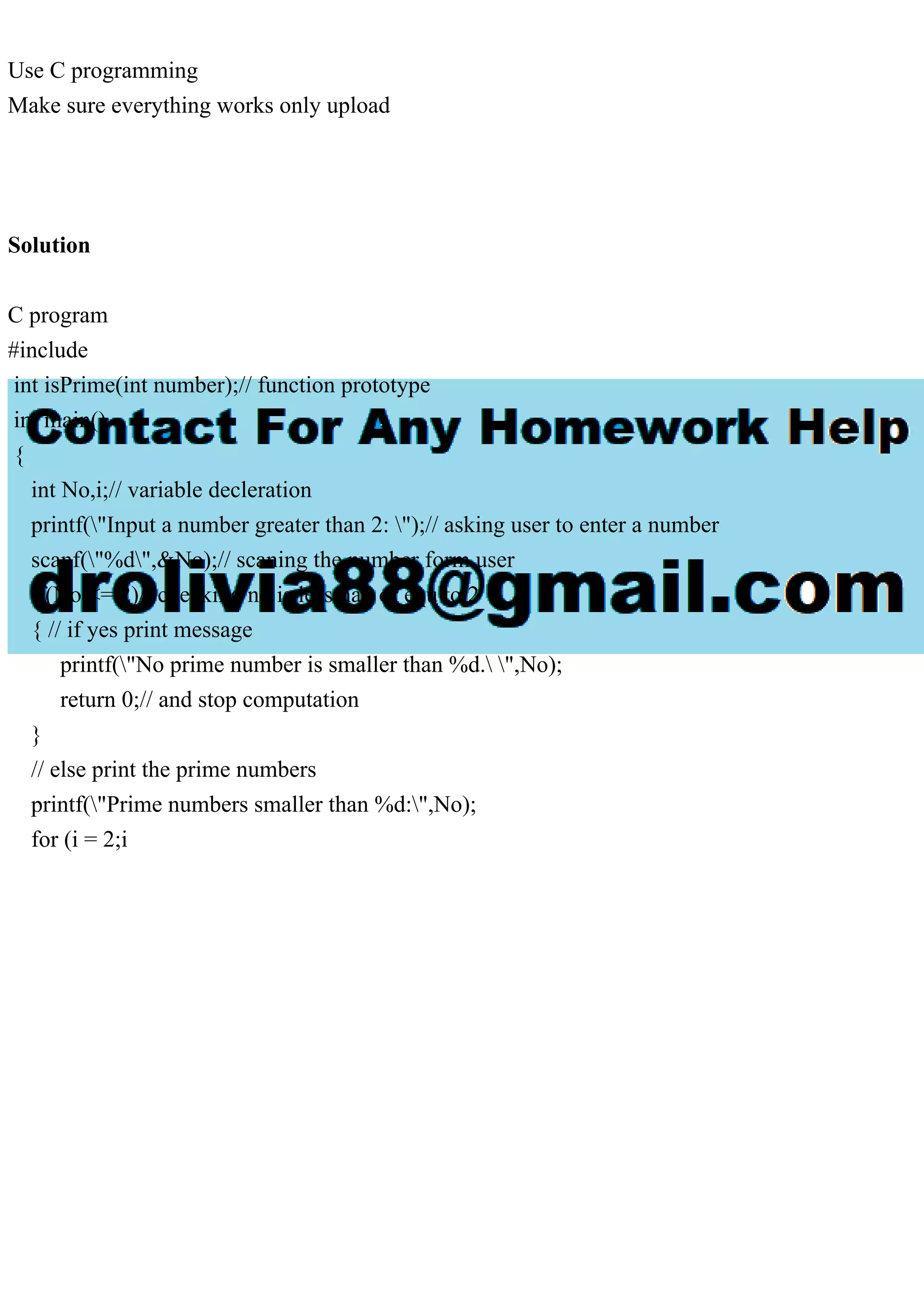 Use C programmingMake sure everything works only uploadSol.pdf